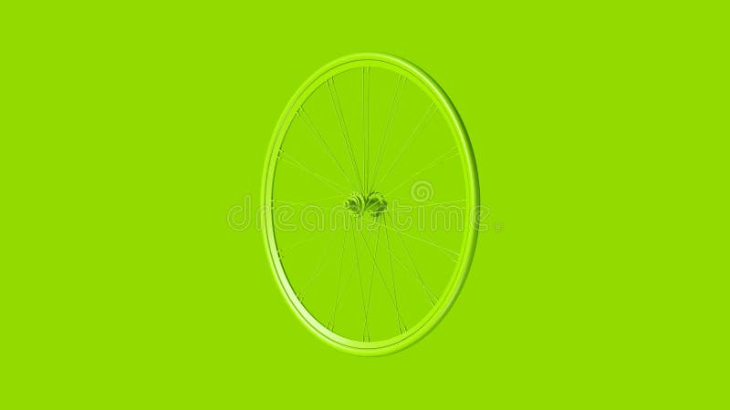 Lime Green Bicycle Wheel Side View Stock Illustration - Illustration of ...