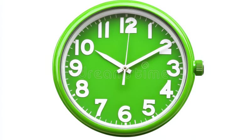 A Lime Green Clock Ticks Onward, Its Bright Color a Fresh Reminder of ...