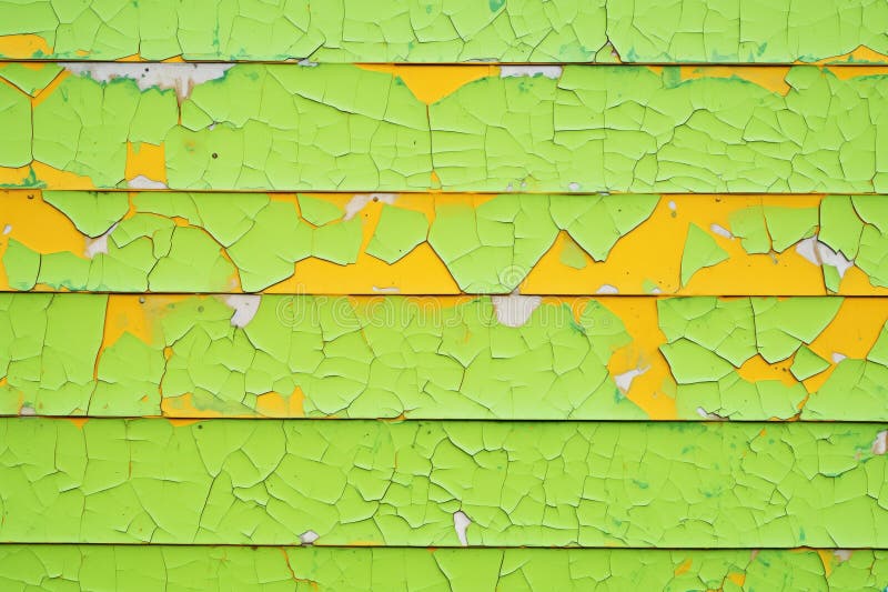 Lime Green Cracked Paint Revealing Rust Beneath Stock Illustration ...