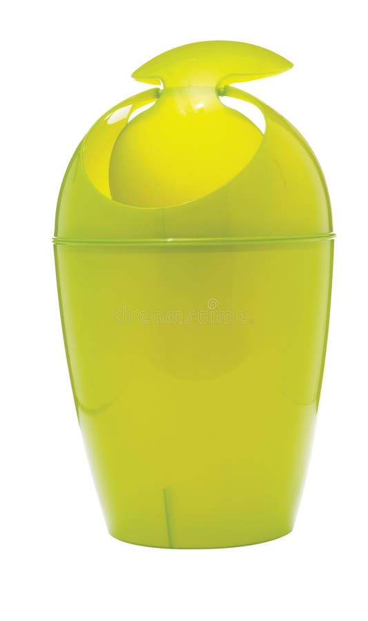 Lime-green garbage can stock image. Image of fertilizer - 9635073