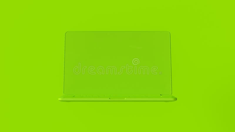 Lime Green Laptop stock illustration. Illustration of internet - 147519124
