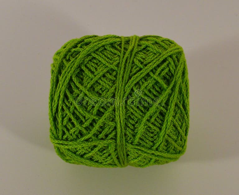Lime Green Needle Work Project Thread Stock Image - Image of colored ...