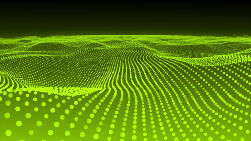 Lime Green Particle Mesh Wave Cyber Technology Background , Seamless ...