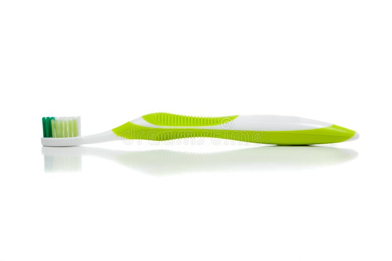Lime Green Toothbrush on White Stock Image - Image of brush, lime: 11685087