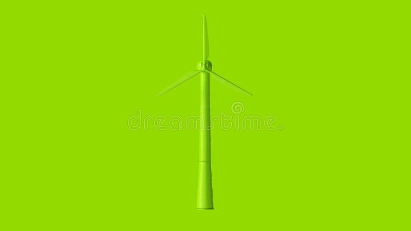 Lime Green Wind Turbine stock illustration. Illustration of green ...