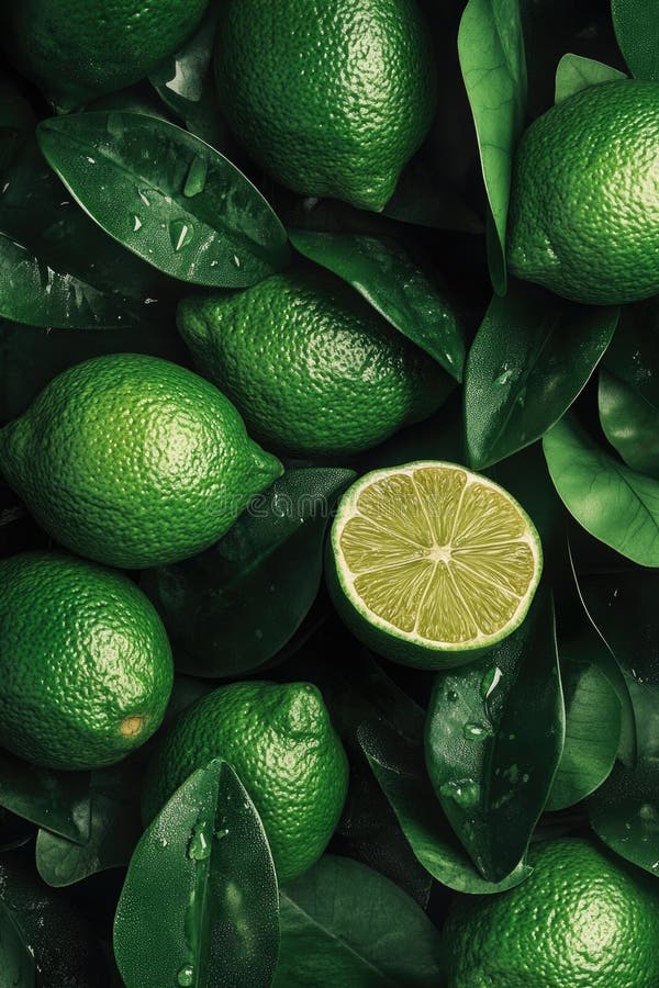 Lime Group with Leaves stock photo. Image of foliage - 378076576