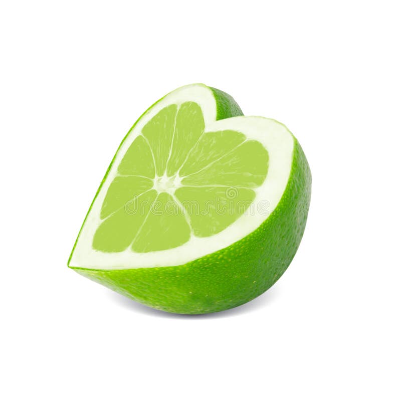 Lime heart stock photo. Image of nutritious, closeup - 40355280