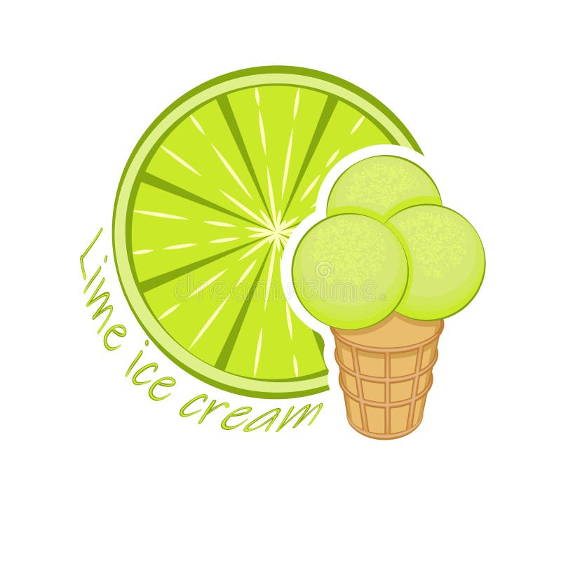 Lime ice cream stock vector. Illustration of scrapbook - 59311696