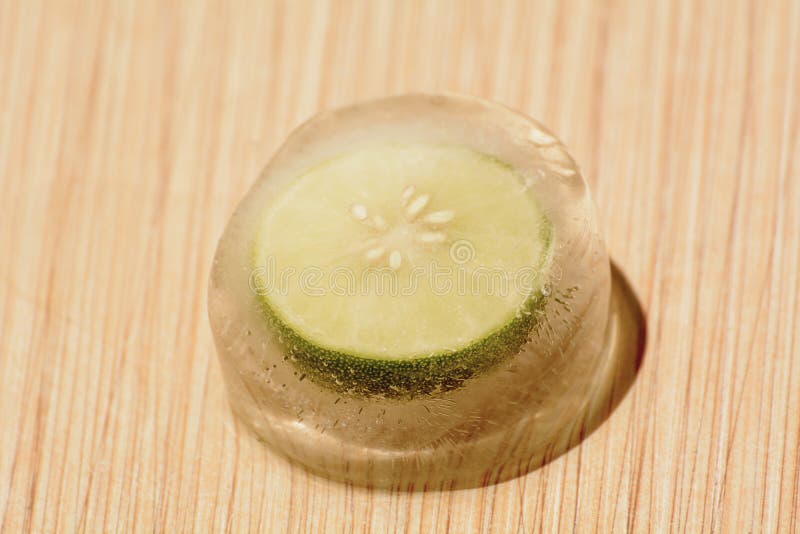 The Lime in Ice Its Was Frozen Stock Photo - Image of frozen, freeze ...