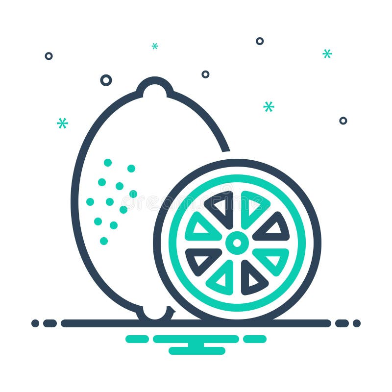 Mix Icon for Lime, Citrus Fruit and Fruit Stock Vector - Illustration ...