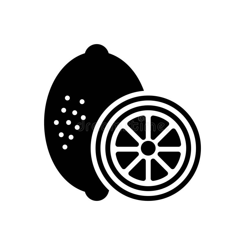 Black Solid Icon for Lime, Citrus Fruit and Fruit Stock Vector ...