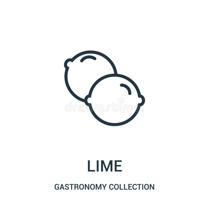 Lime Icon Vector from Gastronomy Collection Collection. Thin Line Lime ...