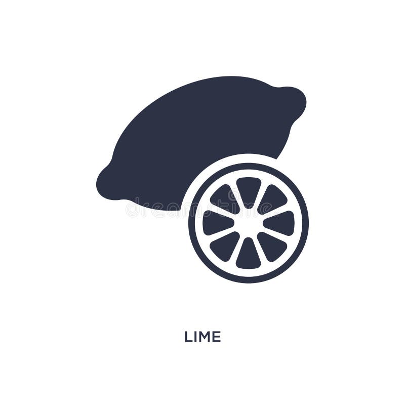 Lime Icon on White Background. Simple Element Illustration from ...