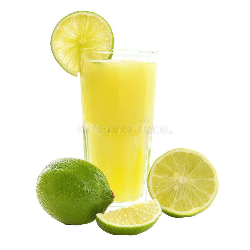 Lime Juice Front View Isolate on Transparency Stock Illustration ...