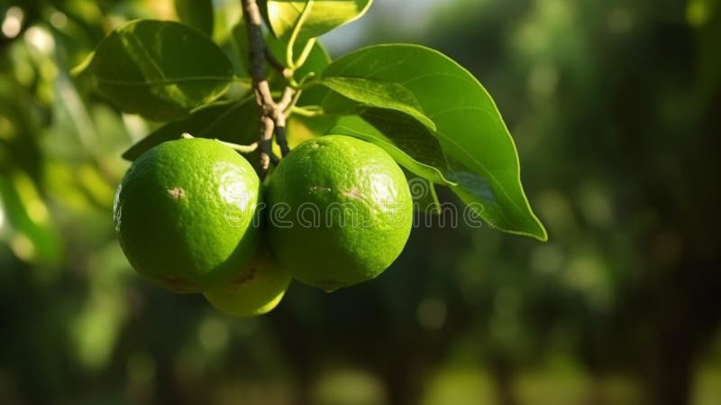 Lime juice on lime orchard stock illustration. Illustration of ...