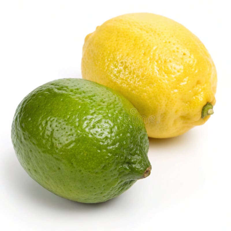 Lime and Lemon Isolated on Transparent Background Stock Illustration ...