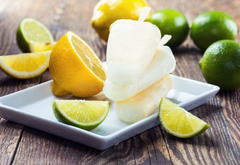 Lime and Lemon Juice Ice Pops Stock Image - Image of lemonade, juice ...