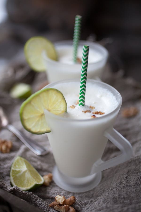 Lime milk shake stock photo. Image of green, cold, creamy - 89710316