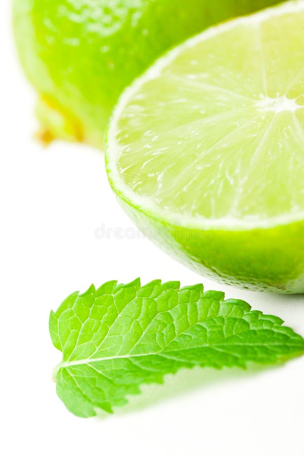 Lime with mint stock photo. Image of mint, natural, organic - 15226706
