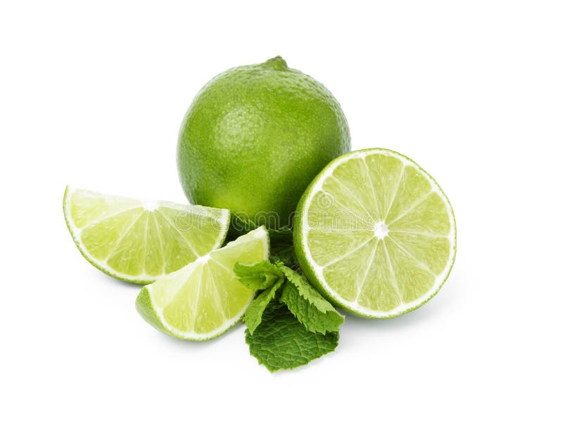 Lime with mint leaves stock image. Image of slice, healthy - 33111173