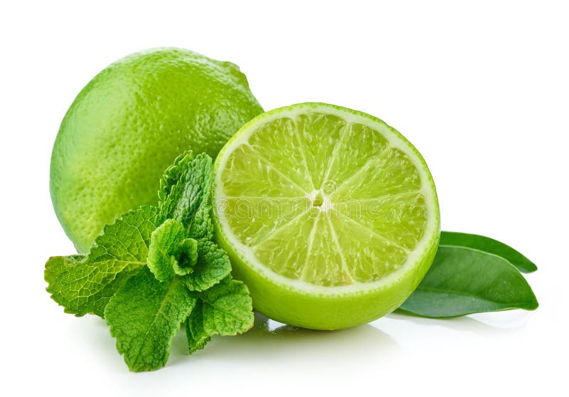 Lime and mint leaves stock image. Image of fruits, leaf - 200869823