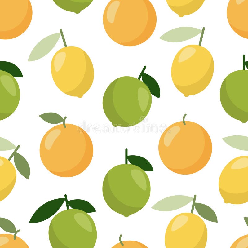 Lime Orange Lemon Pattern, Great Design, Web, Print. Fruit Food Stock ...