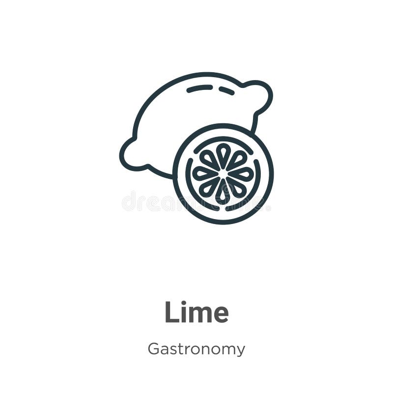 Lime Outline Silhouette Generative Ai Stock Vector - Illustration of ...