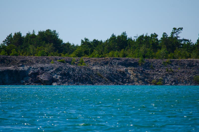 Lime Pit / Limestone Quarry 3 Stock Photo - Image of sweden, water ...