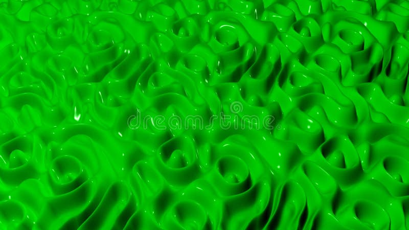 Lime Plasma Waves, Background, Reflection, Unique Design, 3D Render, Luxury Stock Footage ...