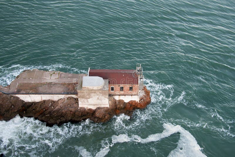 Lime Point Lighthouse - Fog Signal Stock Image - Image of light, point ...