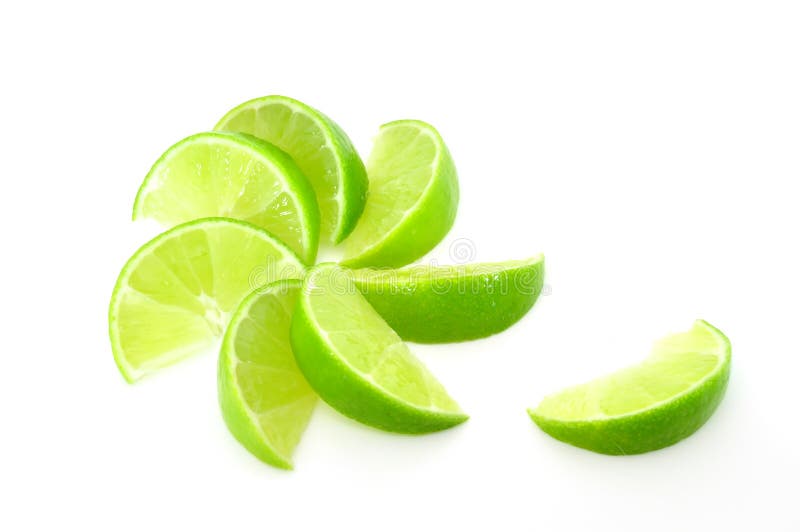 Lime segments fanned out stock photo. Image of healthy - 15692052