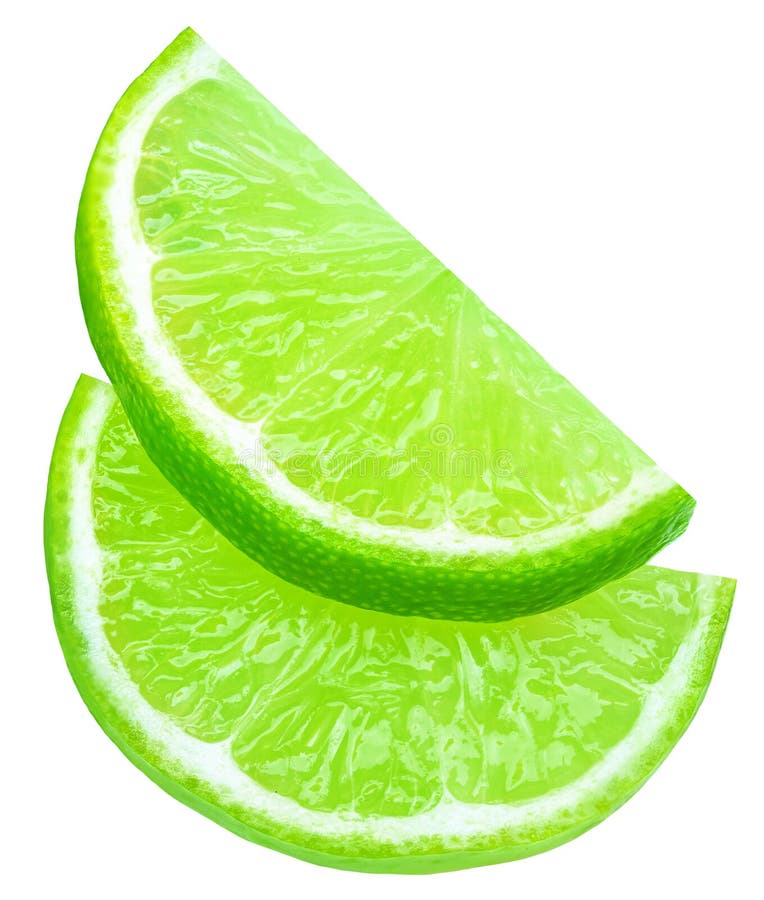 Lime Slice Isolated on White Background. Lime Citrus Fruit Closeup ...