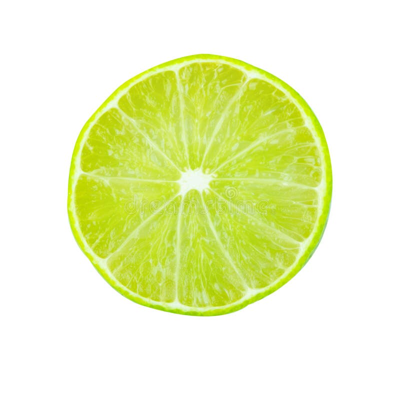 Lime Slice Top View. Fruit Isolated on White Background Stock Photo ...