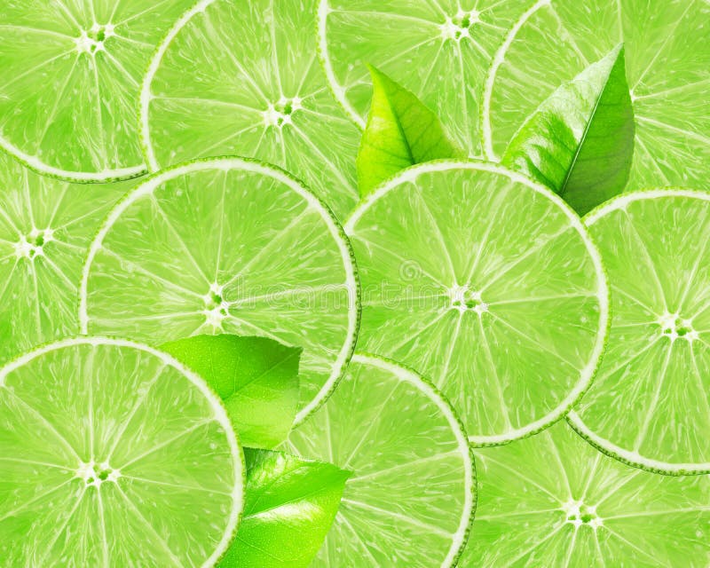 Lime Slices in Juice Splash Isolated on a White Background Stock Image ...