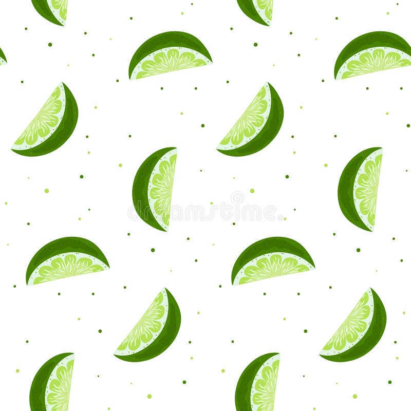 Lime Slices Seamless Pattern. Vector Print Design. Stock Vector ...