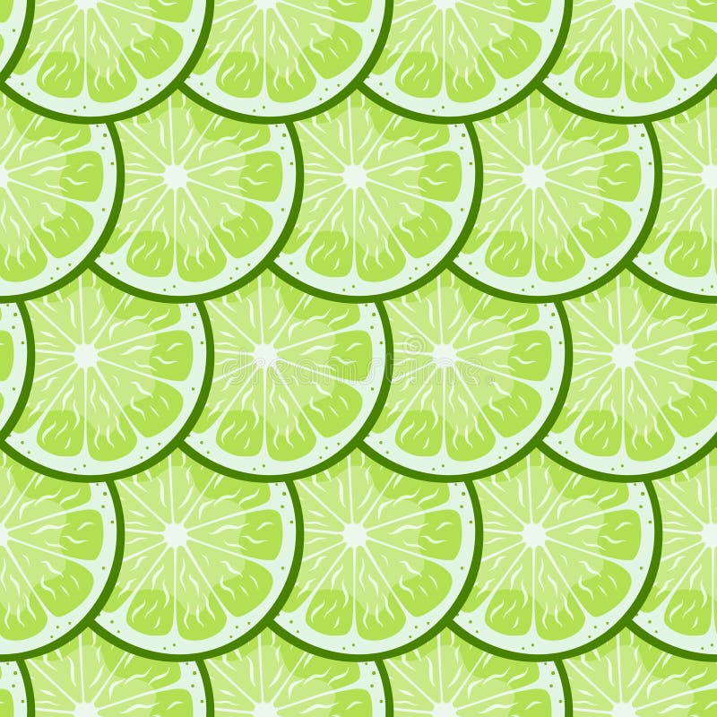 Lime Slices Tile Seamless Pattern. Stock Vector - Illustration of ...