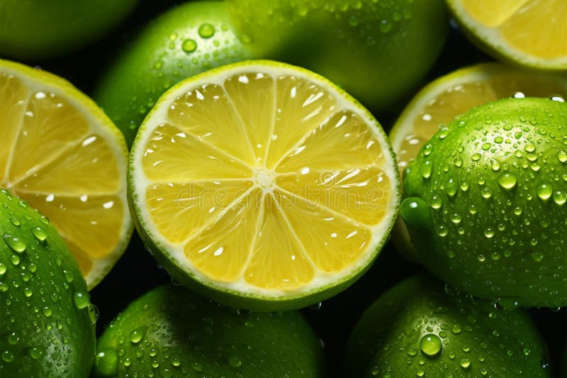 Lime Sparkle Fresh Lime Slice with a Glistening Water Drop Setting ...