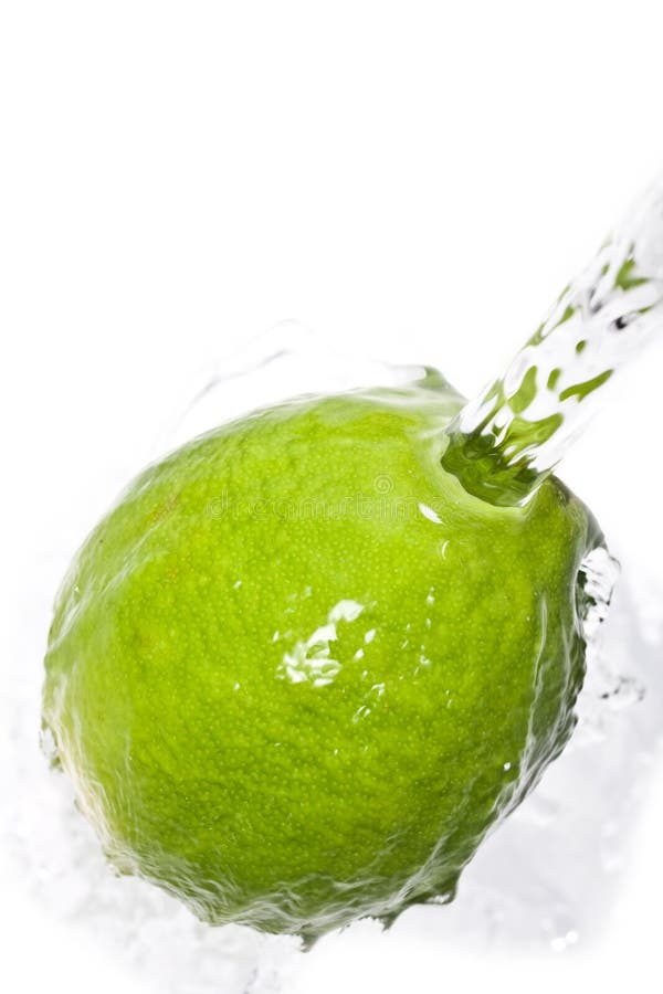 Lime splash stock photo. Image of healthy, green, white - 4107614