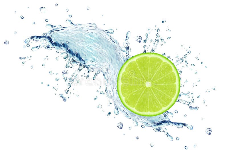 Lime splash water stock image. Image of splash, white - 136143639