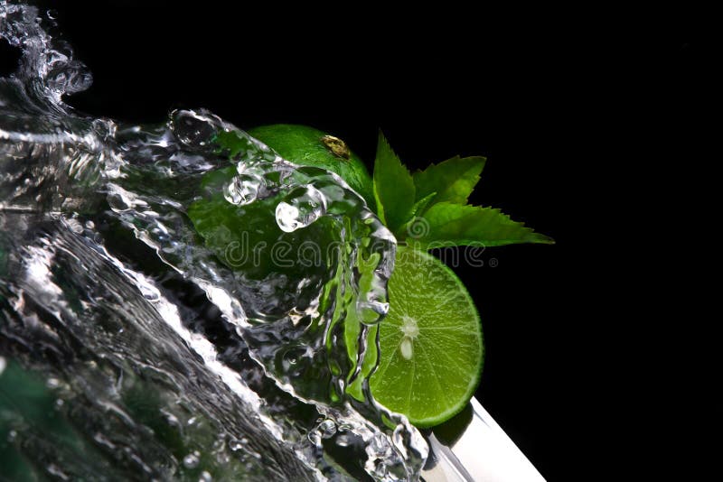 Lime splashing stock image. Image of elegance, mixed, liquid - 6623009
