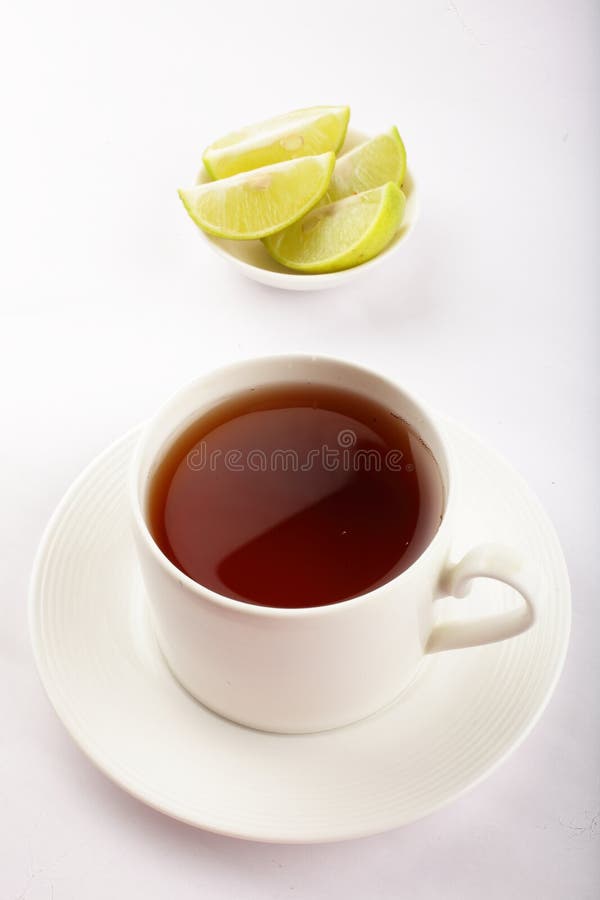 Lime Tea Served in White Cup Stock Image - Image of frshness, life ...