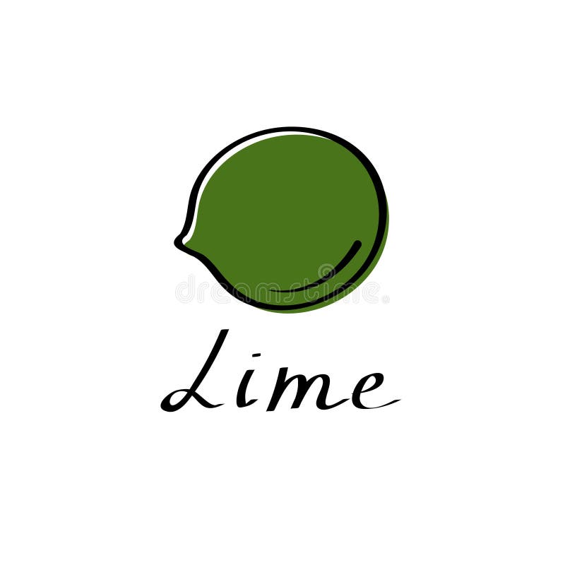 Lime Vector Cartoon Flat Illustration. Citrus Sign Stock Vector ...