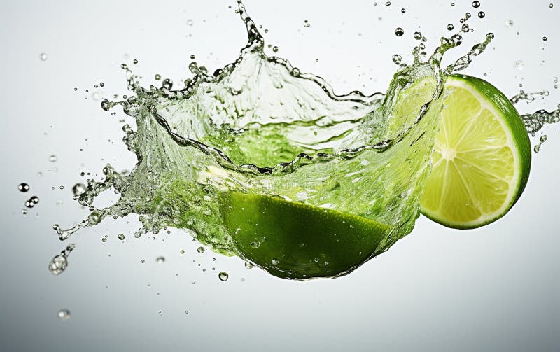 Lime Water Splash Transparent Background Stock Image - Image of citrus ...