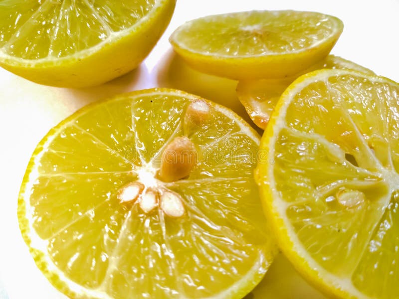 Lime Which is Split into Several Pieces Stock Image - Image of pieces ...