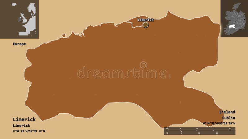 Limerick, County of Ireland,. Previews. Pattern Stock Illustration ...