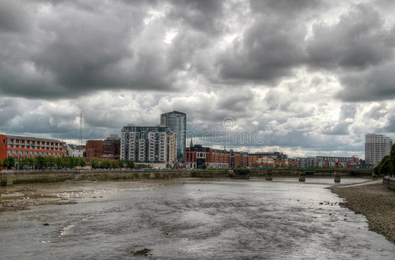 Limerick river view stock photo. Image of blue, irish - 15610036