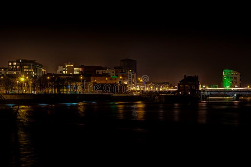 Limerick Skyline stock image. Image of reflections, tide - 53987913