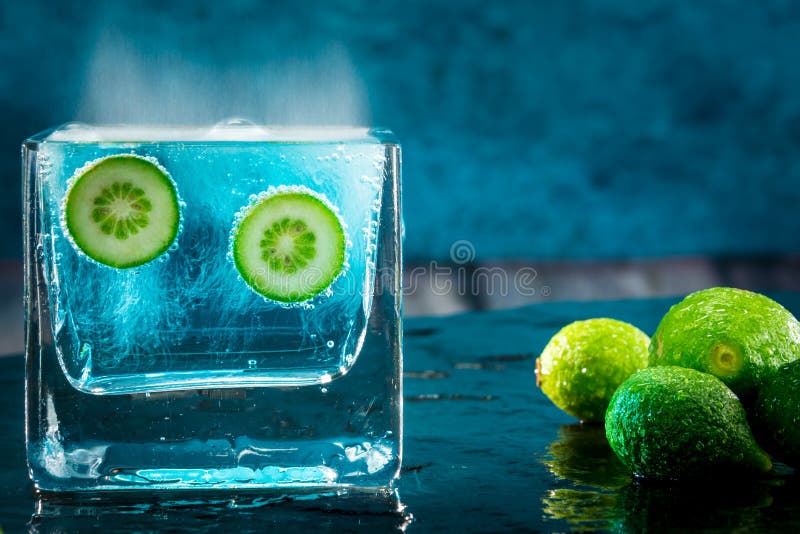 Limes, Citrus Fruit Dipped in an Effervescent Liquid Stock Image ...