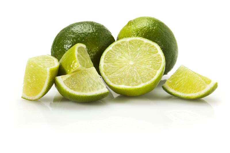 Lime Cross-section Isolated With Clipping Path Stock Photo - Image of ...