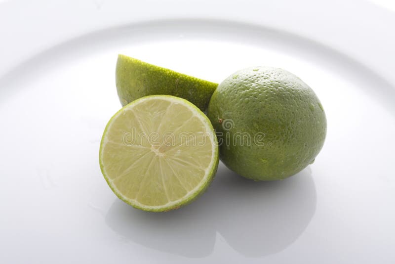 Limes on Plate stock image. Image of citrus, lime, fruit - 13144509